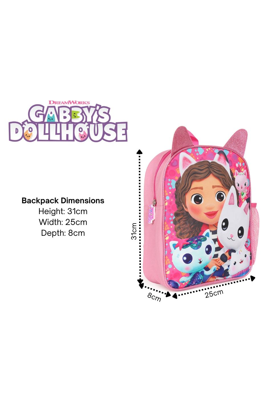 Gabby's Dollhouse Backpack Pink