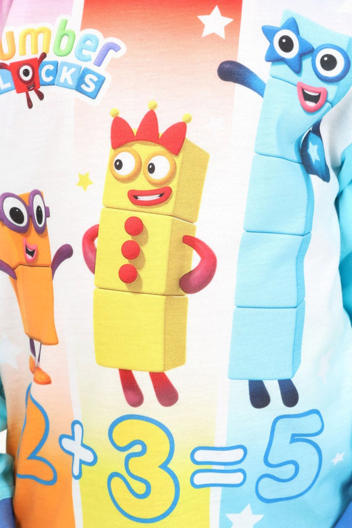 Boys Numberblocks Pyjamas Blue Long PJs