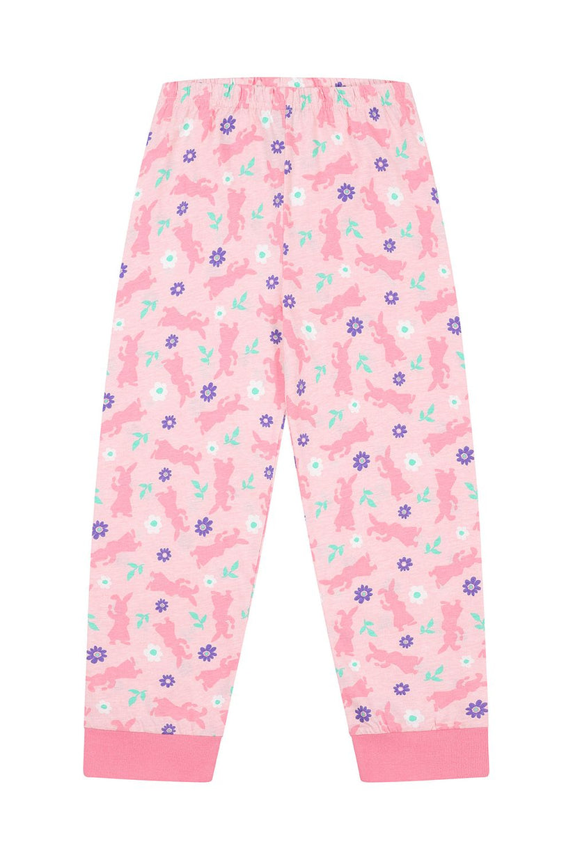 Girls Peter Rabbit Lily Bobtail Pyjamas Pink Long PJs