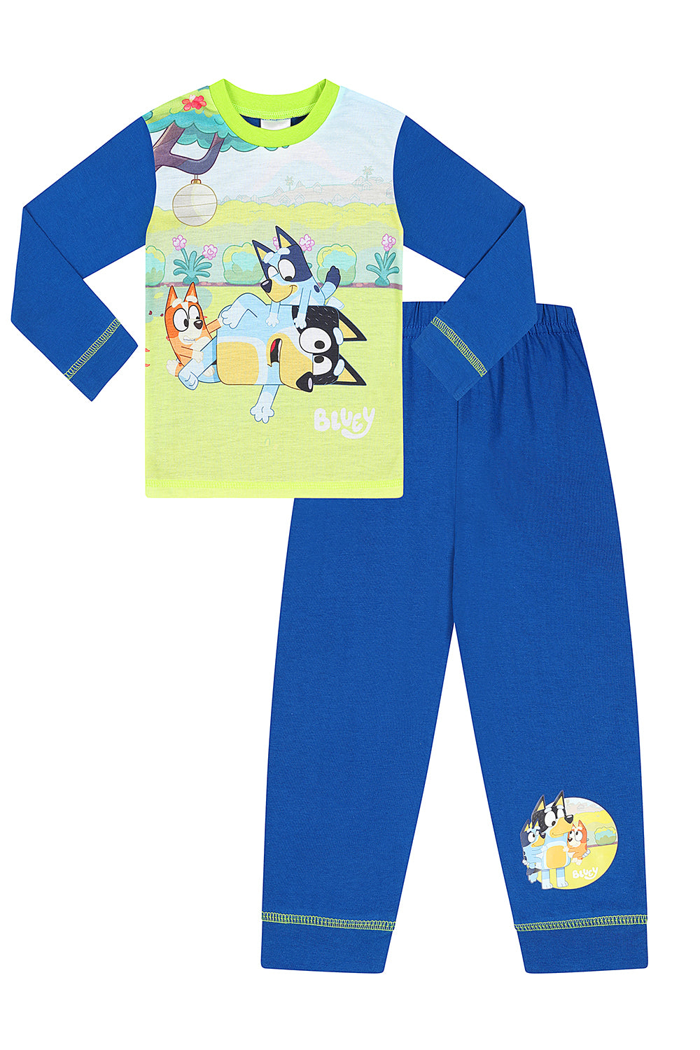 Boys Bluey and Bingo Pyjamas Blue Long PJs