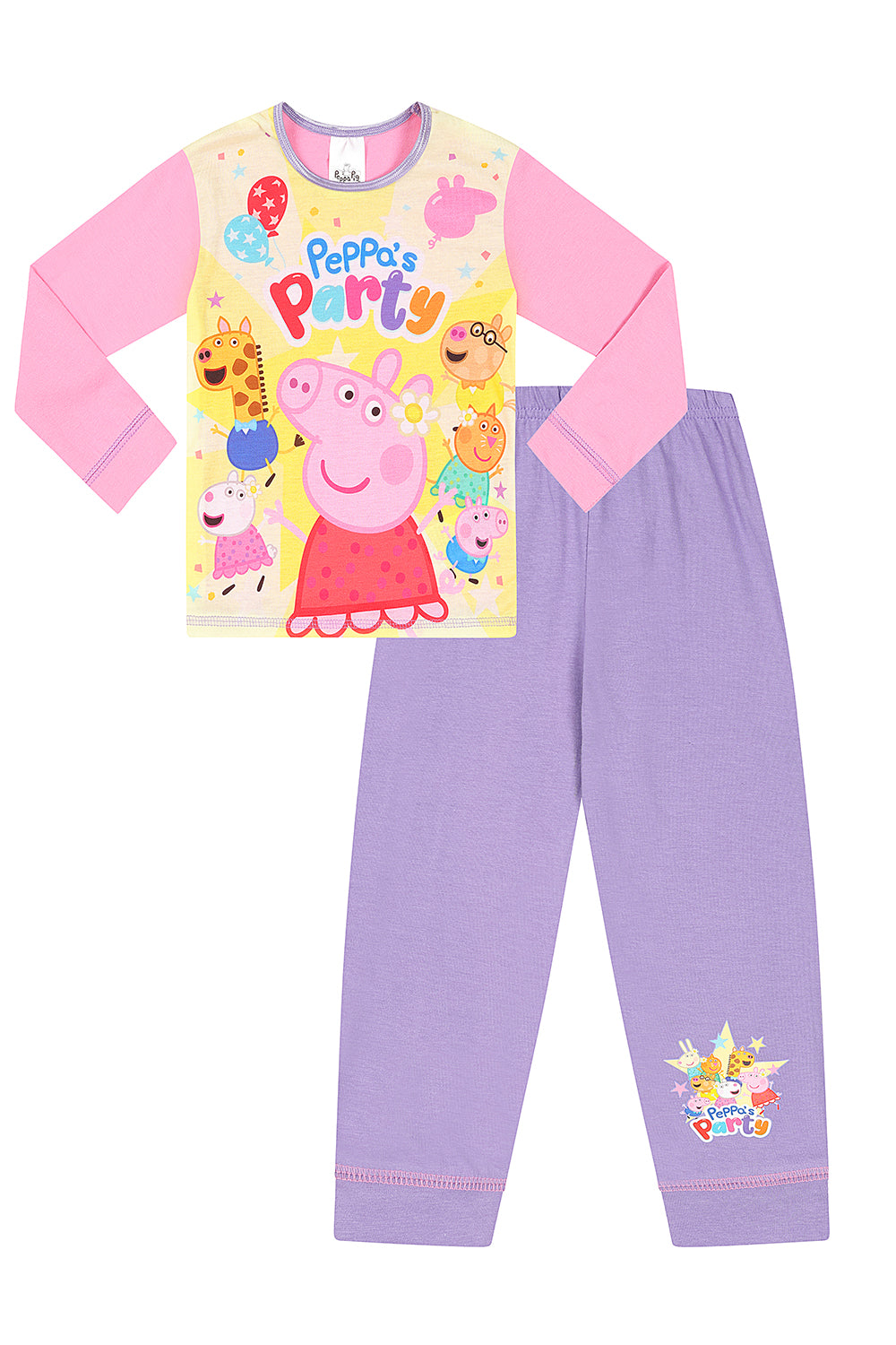 Girls Peppa Pig Party Pyjamas Long PJs