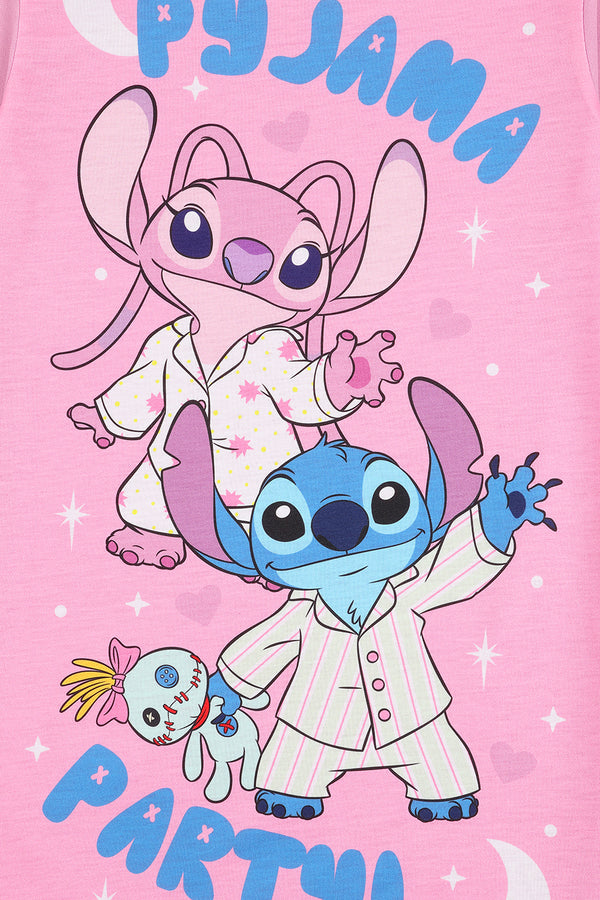 Girls Disney Stitch And Angel Pyjama Party, Lilo and Stitch Nightie Ni