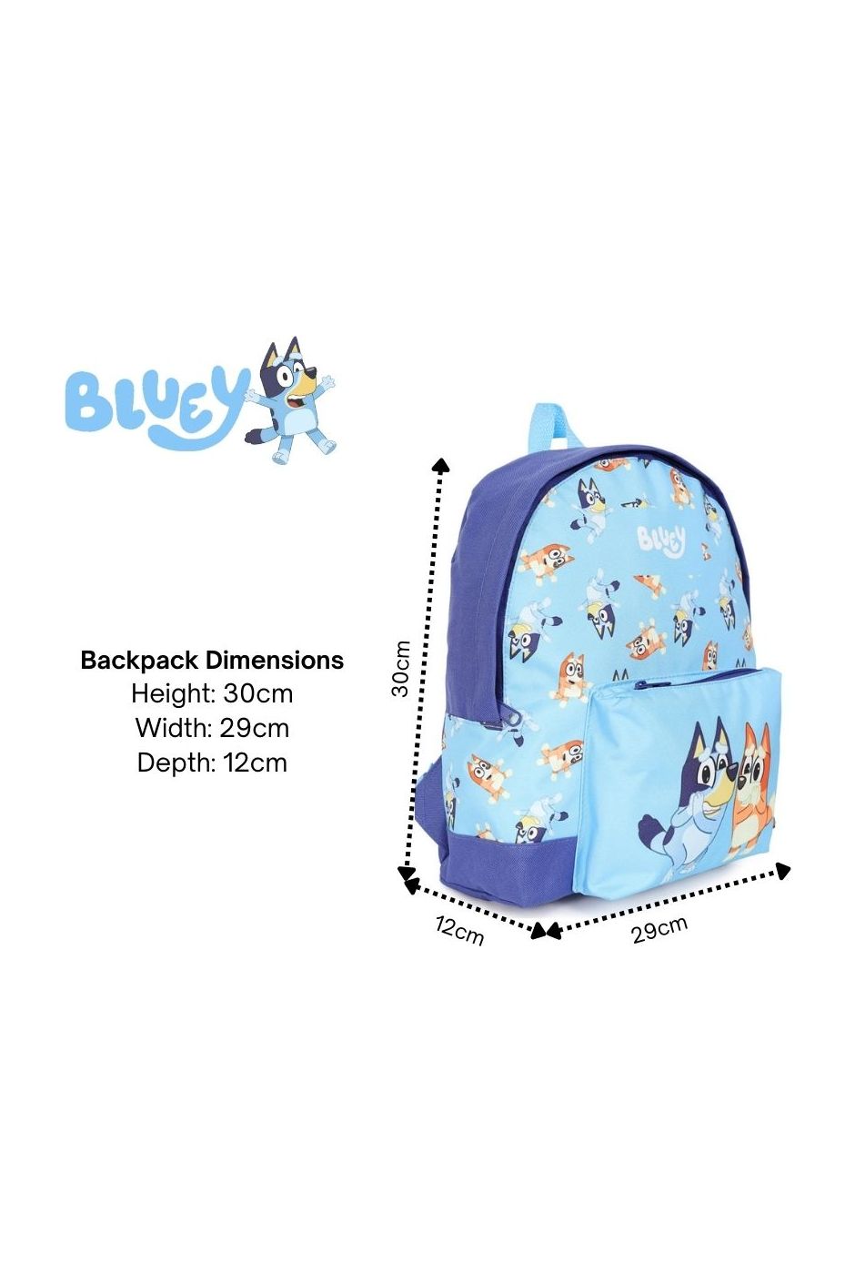 Official Bluey And Bingo Children's Backpack, Kids Backpack, Schoolbag