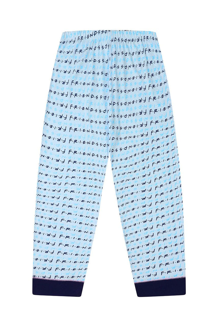 Girls Friends Central Perk Pyjamas Blue TV Show Long PJs