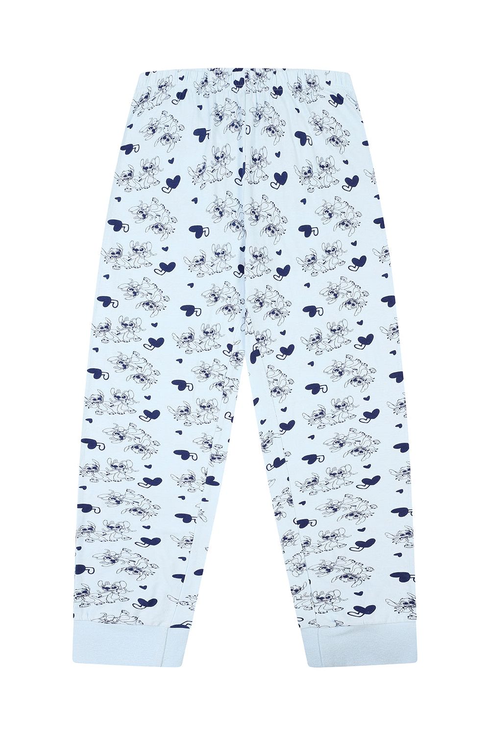 Girls Disney Lilo and Stitch Angel Pyjamas Grey Long PJs