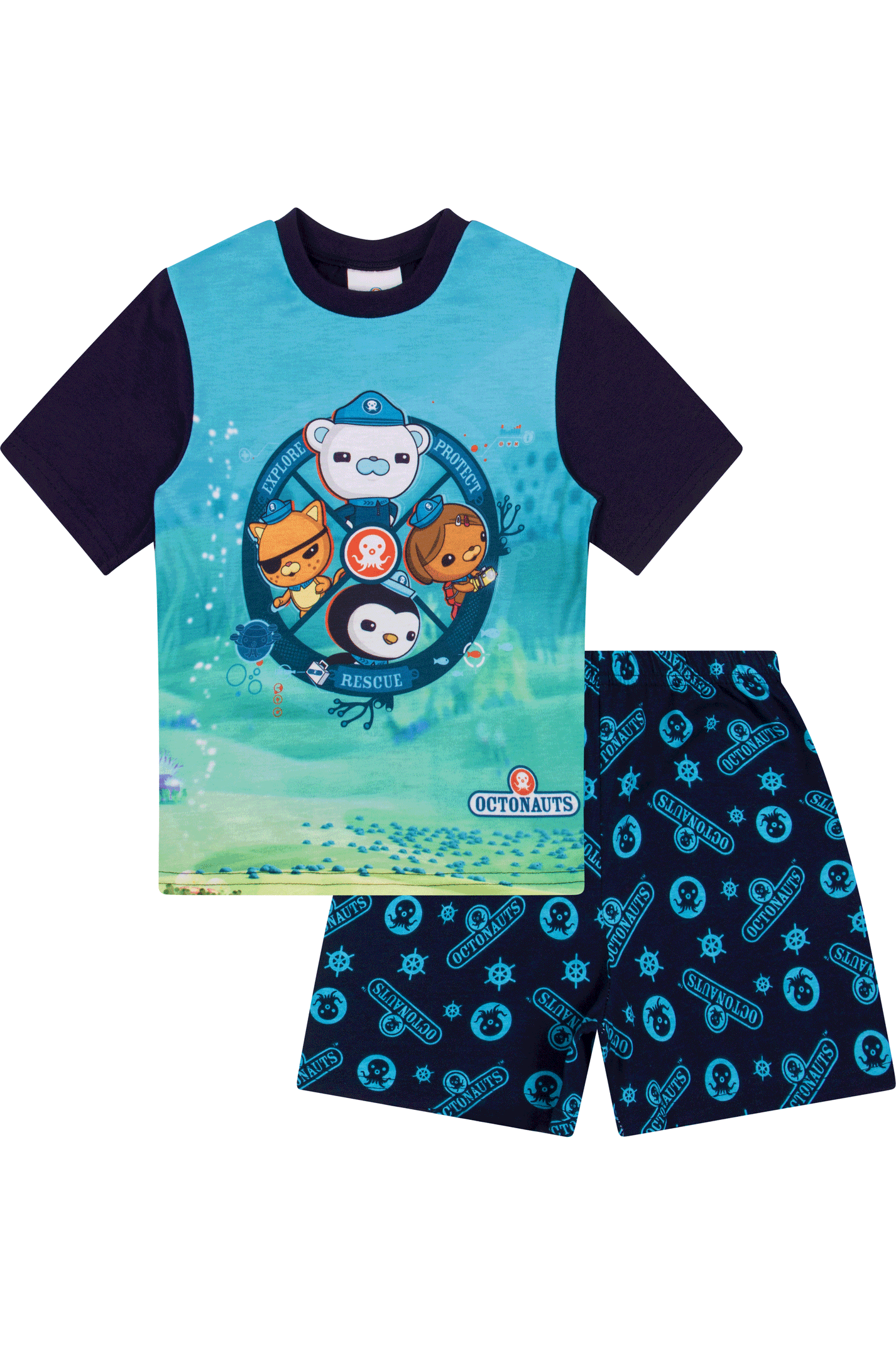 Boys Octonauts Explore, Protect And Rescue Short Pyjamas